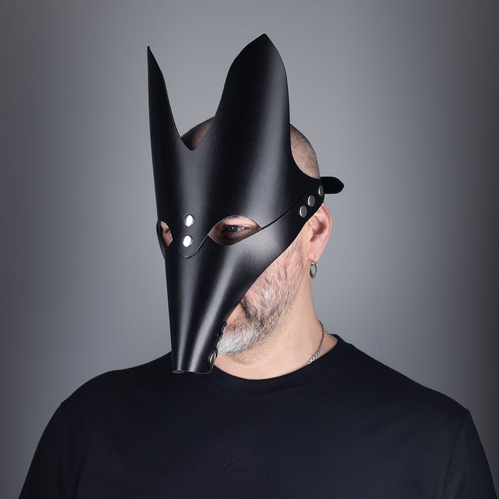 Fox mask. Leather Wolf mask. Anubis Cosplay mask.